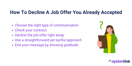 How To Decline a Job Offer You’ve Committed To Without Losing Face