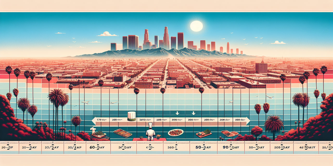 Chef Onboarding Guide for Los Angeles: 30-/60-/90-Day Plan with Checklists
