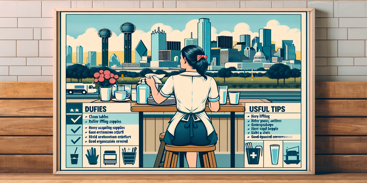 Day-in-the-Life of a Busser in Dallas: Duties, Challenges and Tips